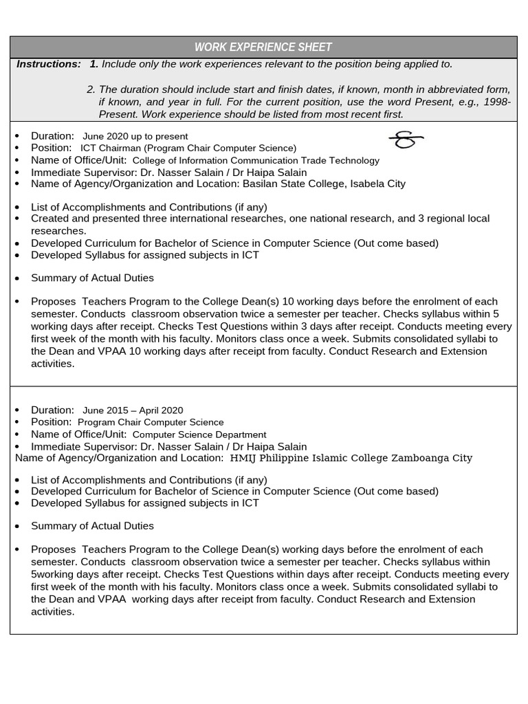 emir Natividad work experience | PDF | Learning