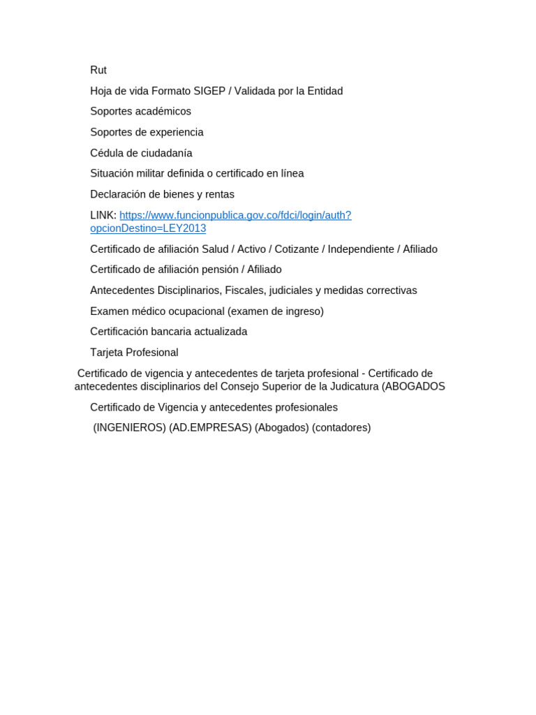 Documentos Que Debe Anexar El Provedor PDF | PDF