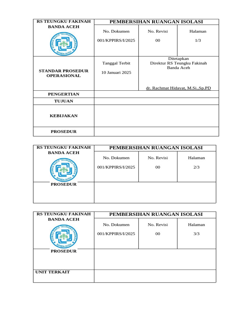 Template Spo Kosong | PDF