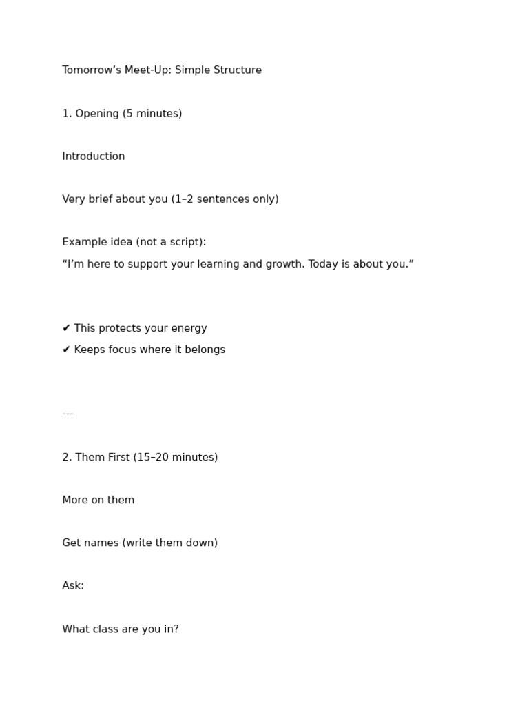Effective Structure for Monthly Meet-Ups | PDF