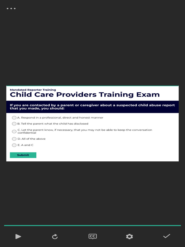 My Training - Mandated Reporter Training 6 | PDF