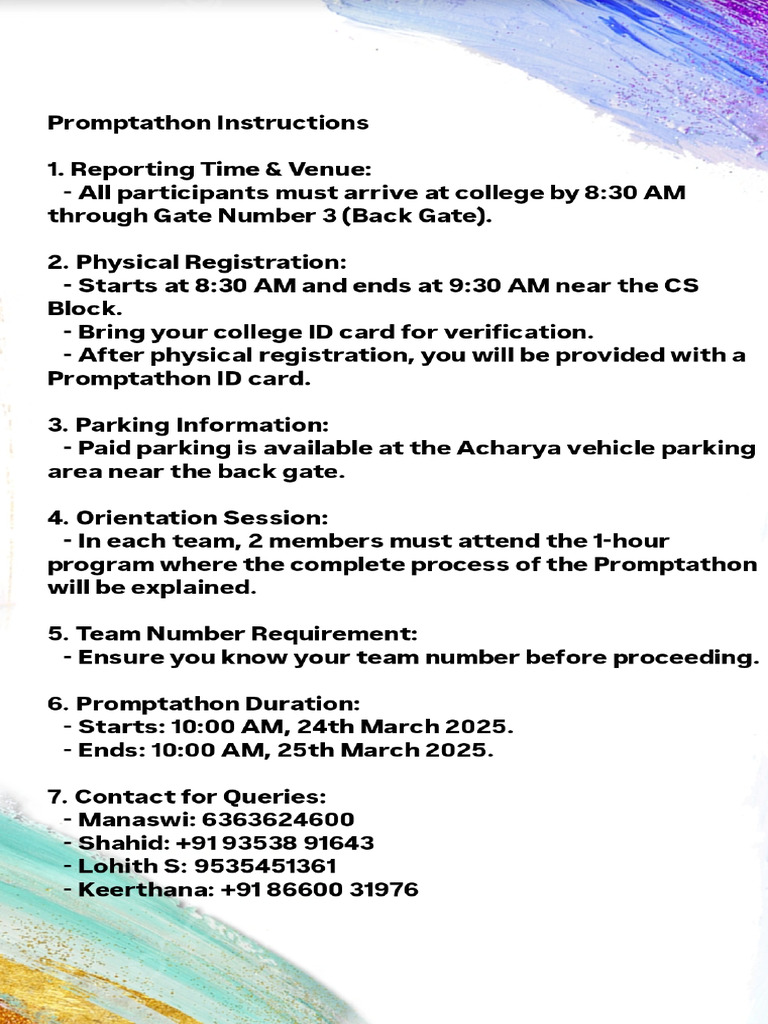 Promptathon Guidelines | PDF