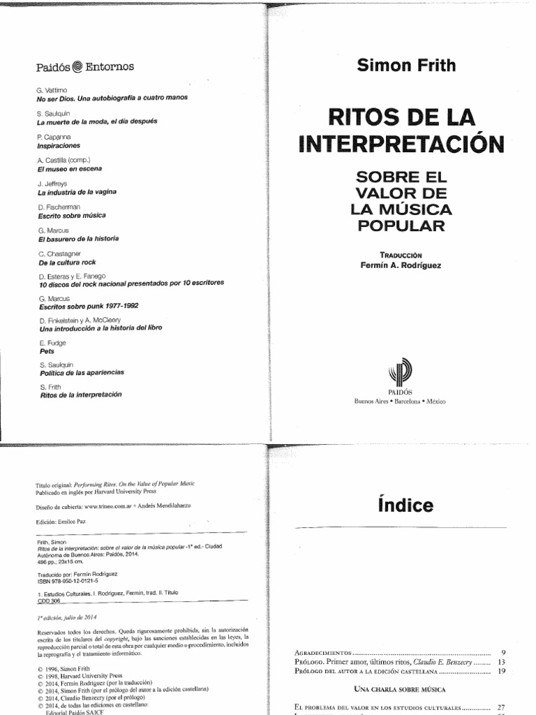 Benzecry y Frith - Prólogos | PDF