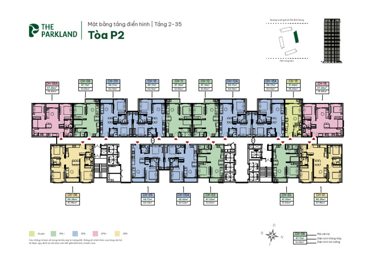Layout Tầng Điển Hình - Tòa P2 (CT1B) - V2 - 051225 | PDF