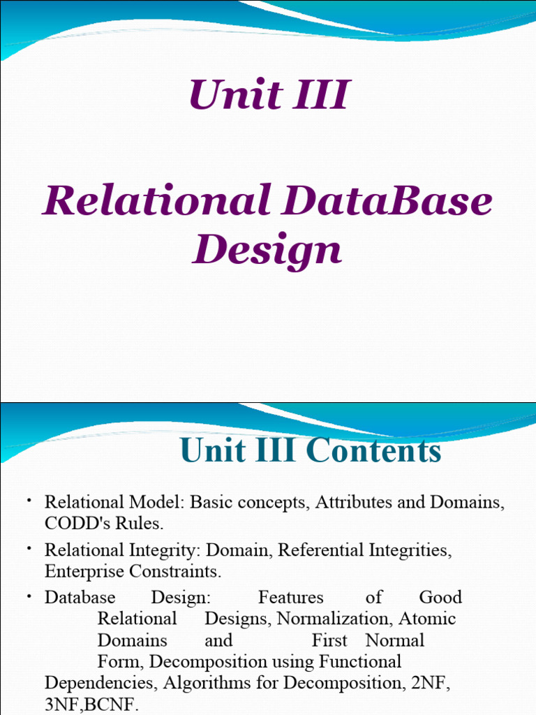 Relational Database Design Concepts | PDF | Relational Database ...
