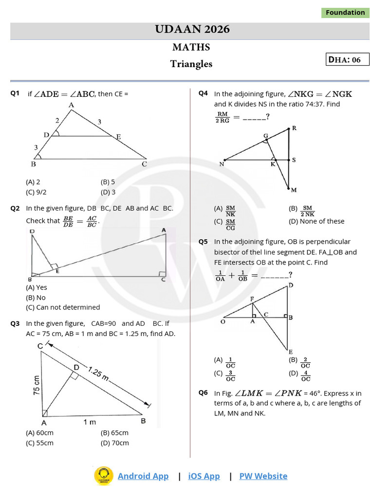 Triangles DHA 06 | PDF | Triangle | Euclidean Plane Geometry