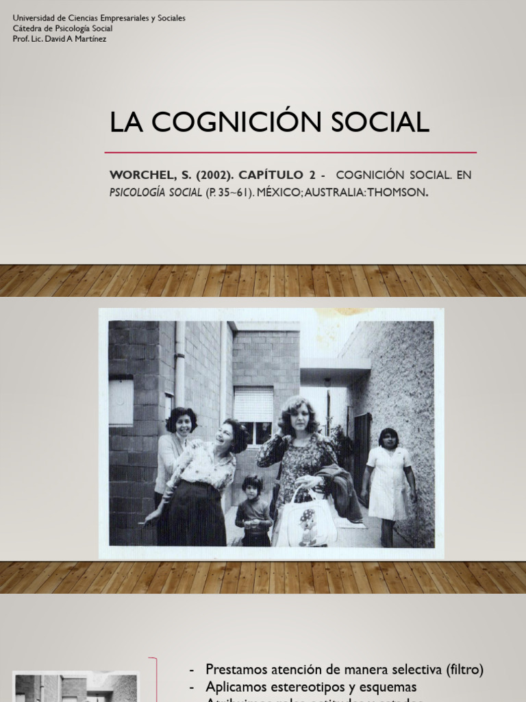 La Cognición Social - Worchel B | PDF | Comportamiento | Psicología Social