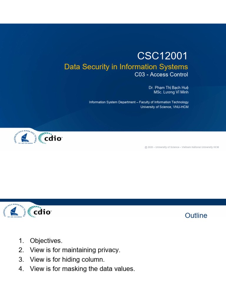 DSIS C03 Access Control Content Based Access Control | PDF | Computer ...