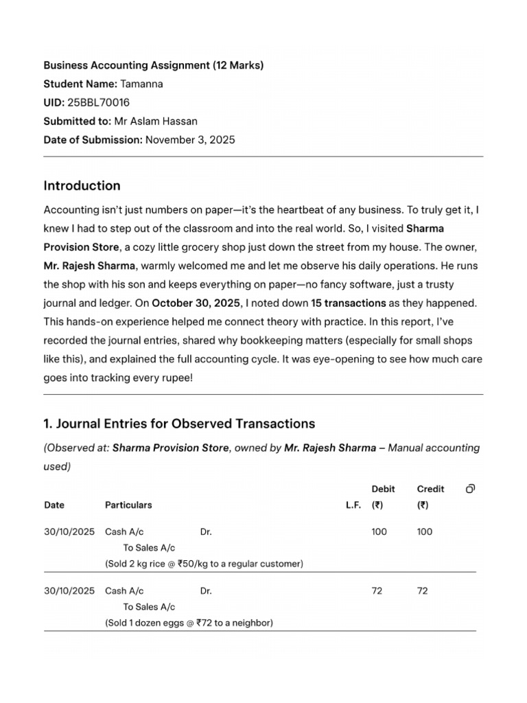 Final Accounting Assignment | PDF