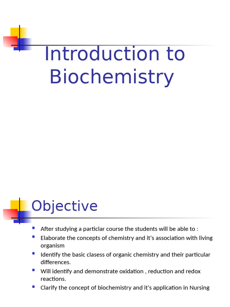 Introduction to Biochemistry Concepts | PDF | Biochemistry | Chemistry