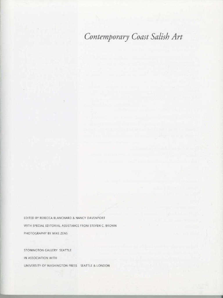 Coast Salish Two Dimensional Art An Exampination | PDF
