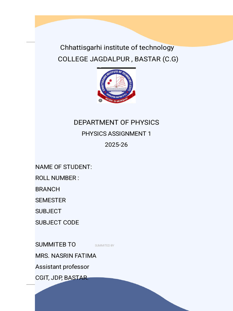 Front Page Assignment | PDF