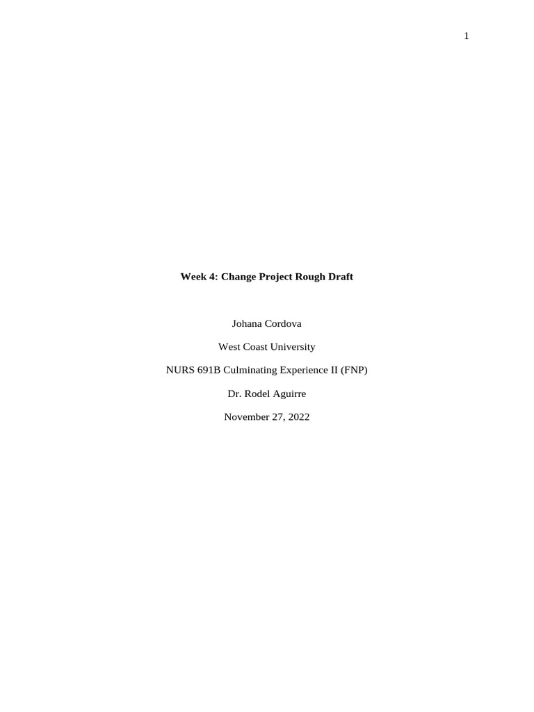 Week 4 Change Project Rough Draft | PDF | Sexually Transmitted ...