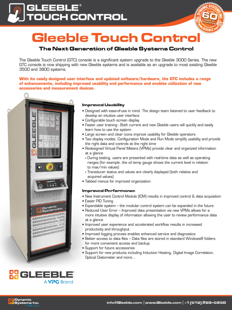 GleebleTouch Control General InfoSheet | PDF | Usability | Icon (Computing)