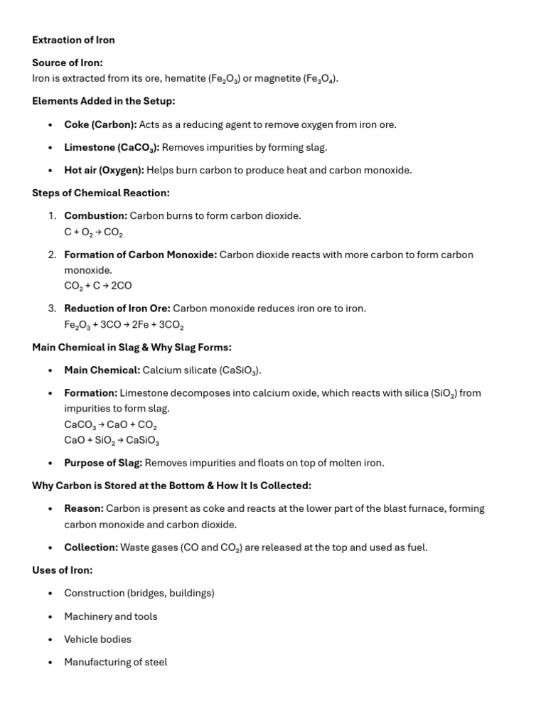 Iron and Aluminum Extraction Processes | PDF | Iron | Oxide