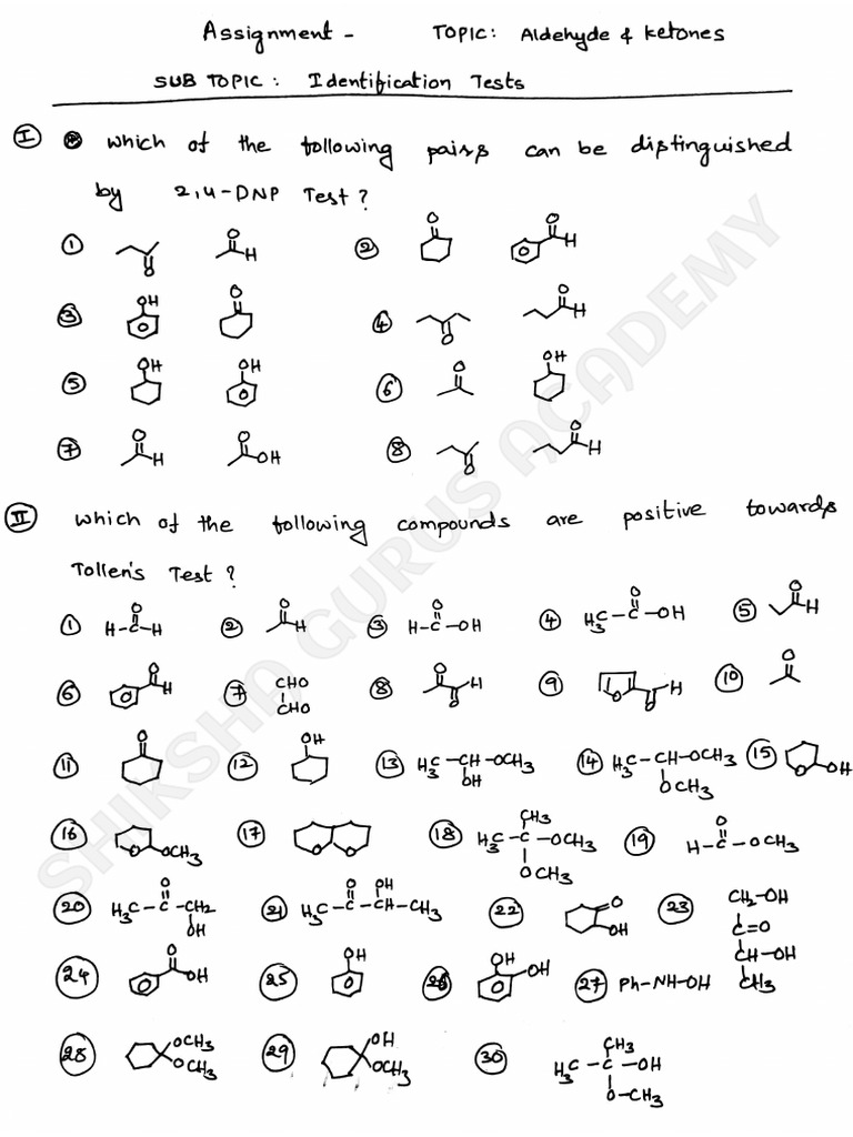 Identification Test For Aldehyde and Ketones - 5 | PDF
