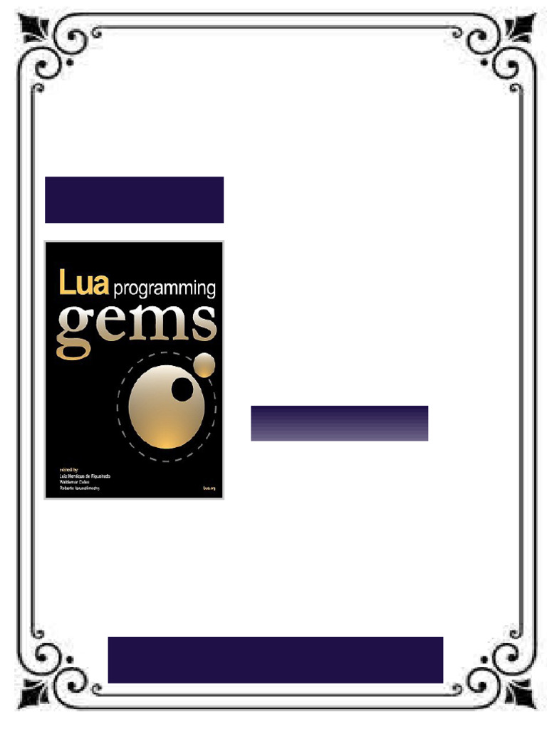 Lua Programming Gems Luiz Henrique De Figueiredo ebook formatted for Kindle | PDF | Computer ...