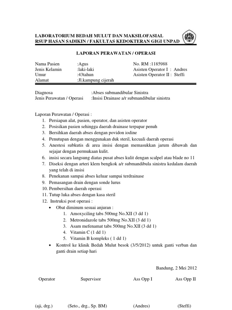 Laporan Andres Dokter Aji Insisi Drainase | PDF | Ilmu Sosial