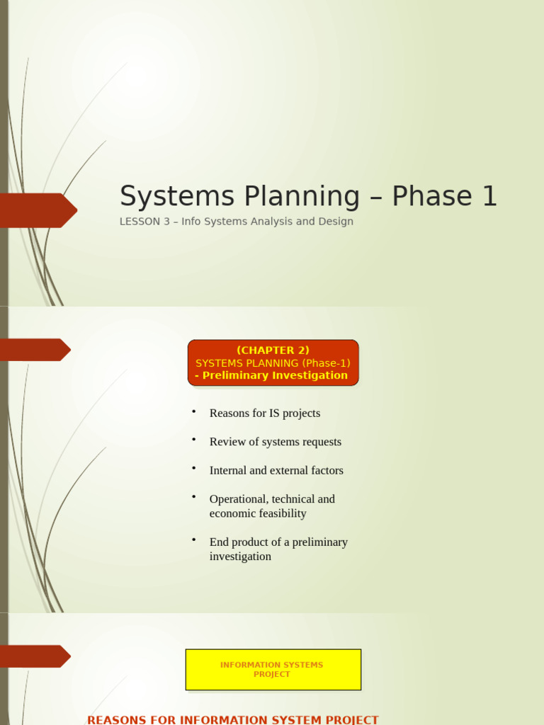 Information Systems Project Planning Guide | PDF | Feasibility Study ...