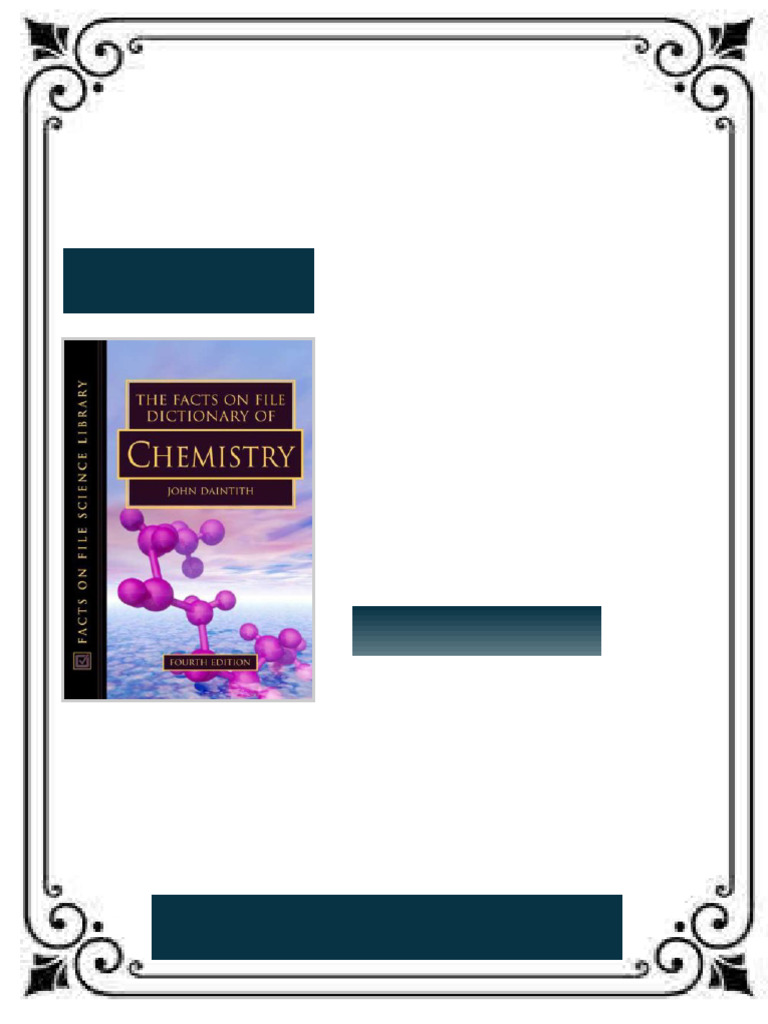 The Facts on File dictionary of chemistry 4th ed Edition Daintith John ...
