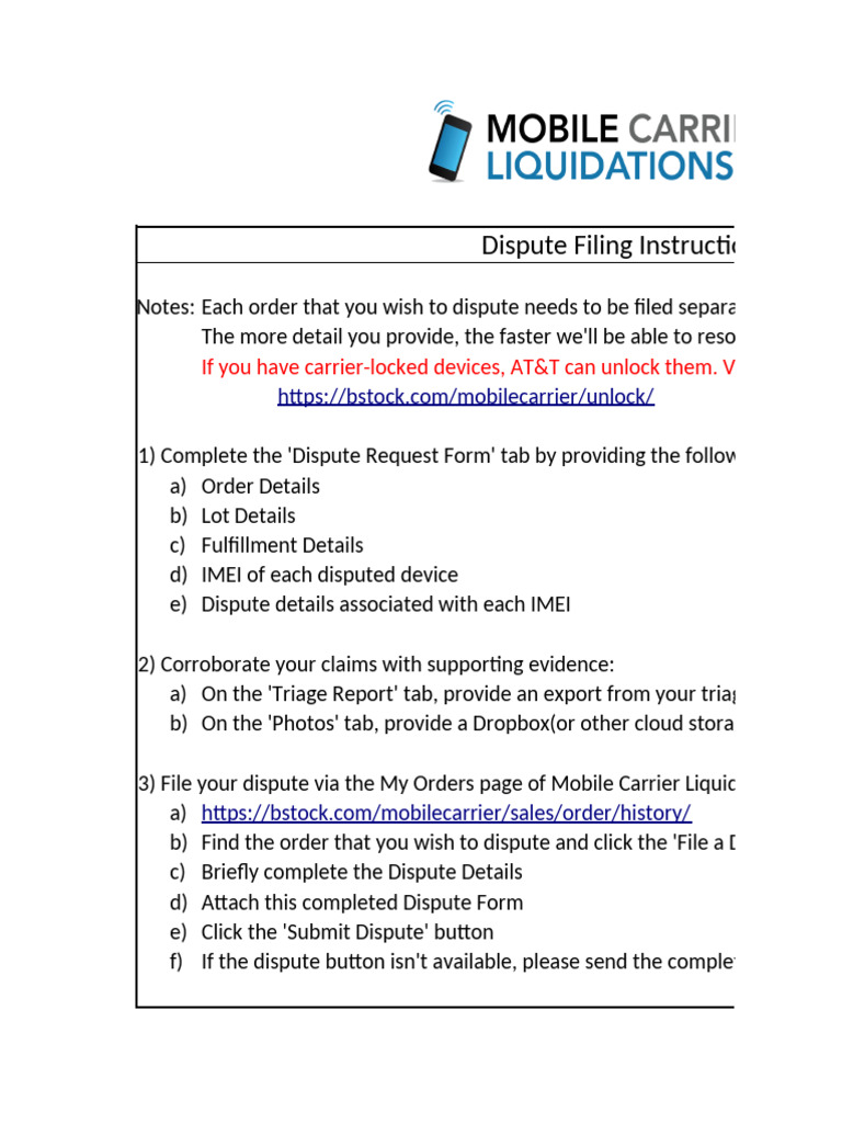 Dispute Filing Guide for Orders | PDF | Computing
