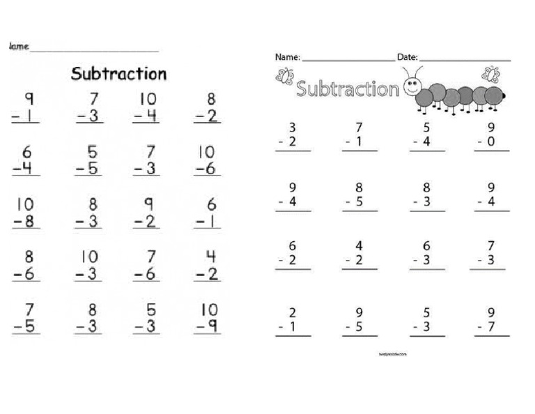Subtraction Grade 1 | PDF