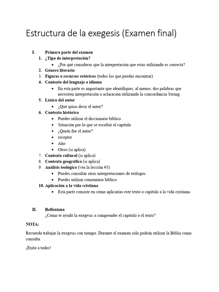 Guía para Exégesis Bíblica Completa | PDF