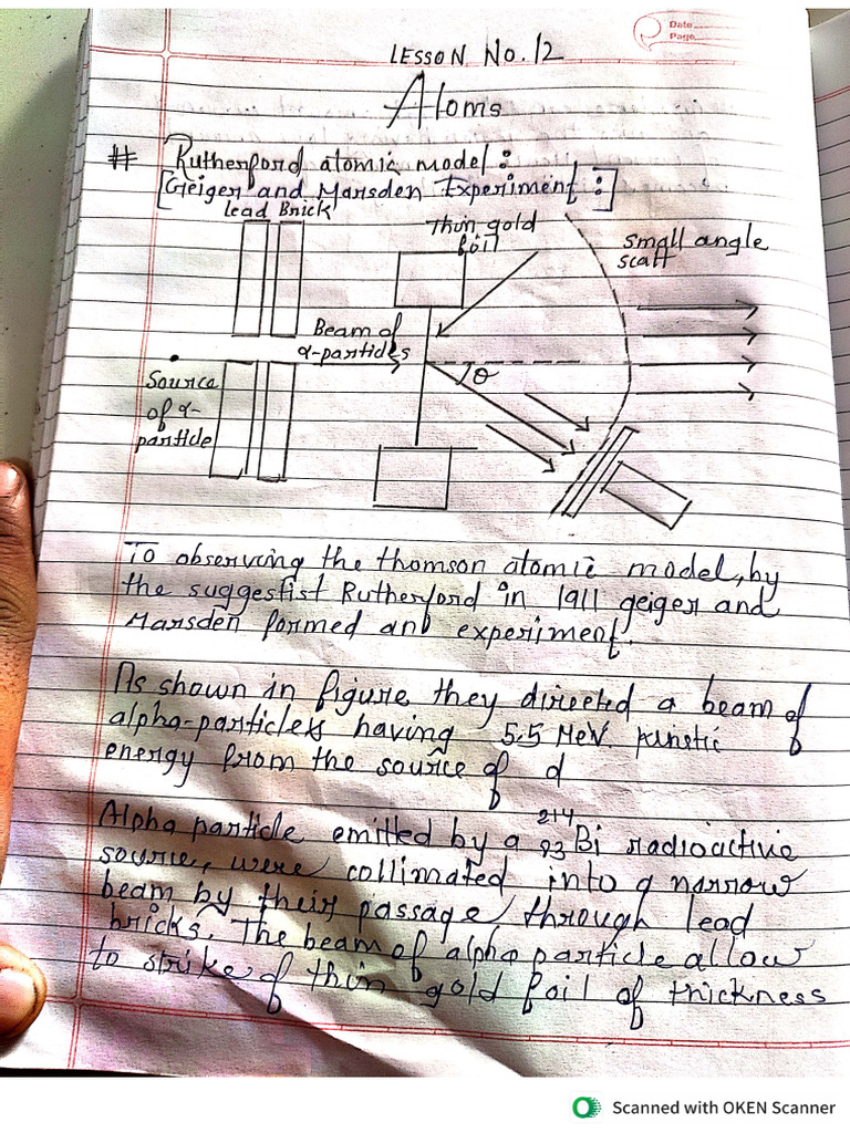 Atom Chapter Handwritten Notes | PDF