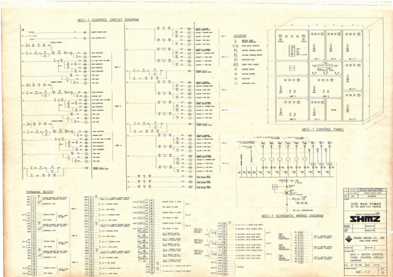Mcc-1 Motor Control Panel Control Circuit Diagram | PDF