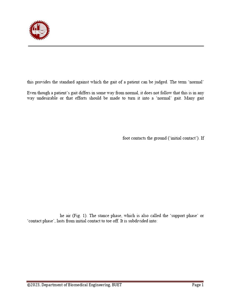 Gait Cycle Analysis: Normal vs Antalgic | PDF | Force | Foot