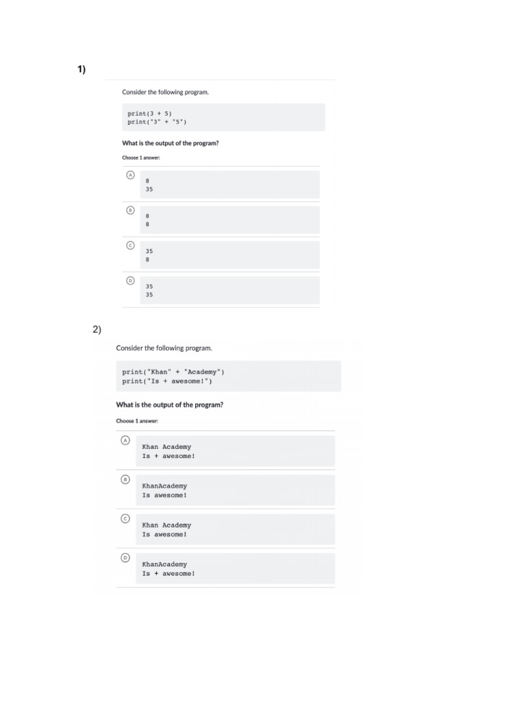 Python Practise Test | PDF