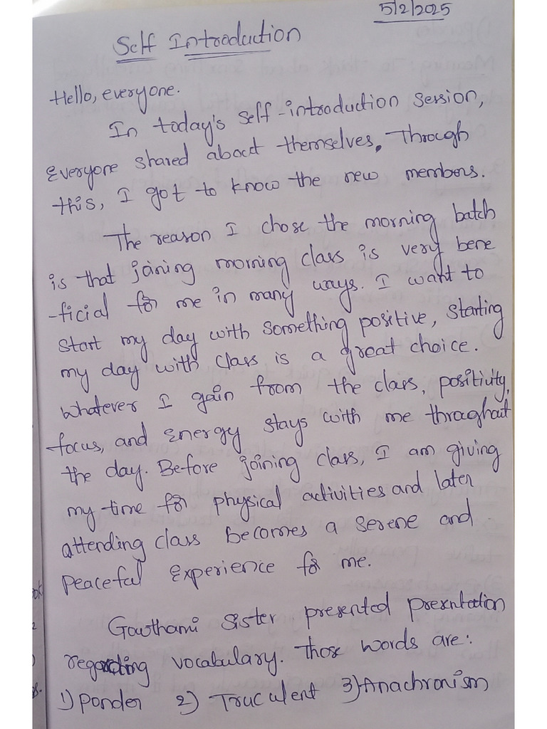 Self Introduction | PDF