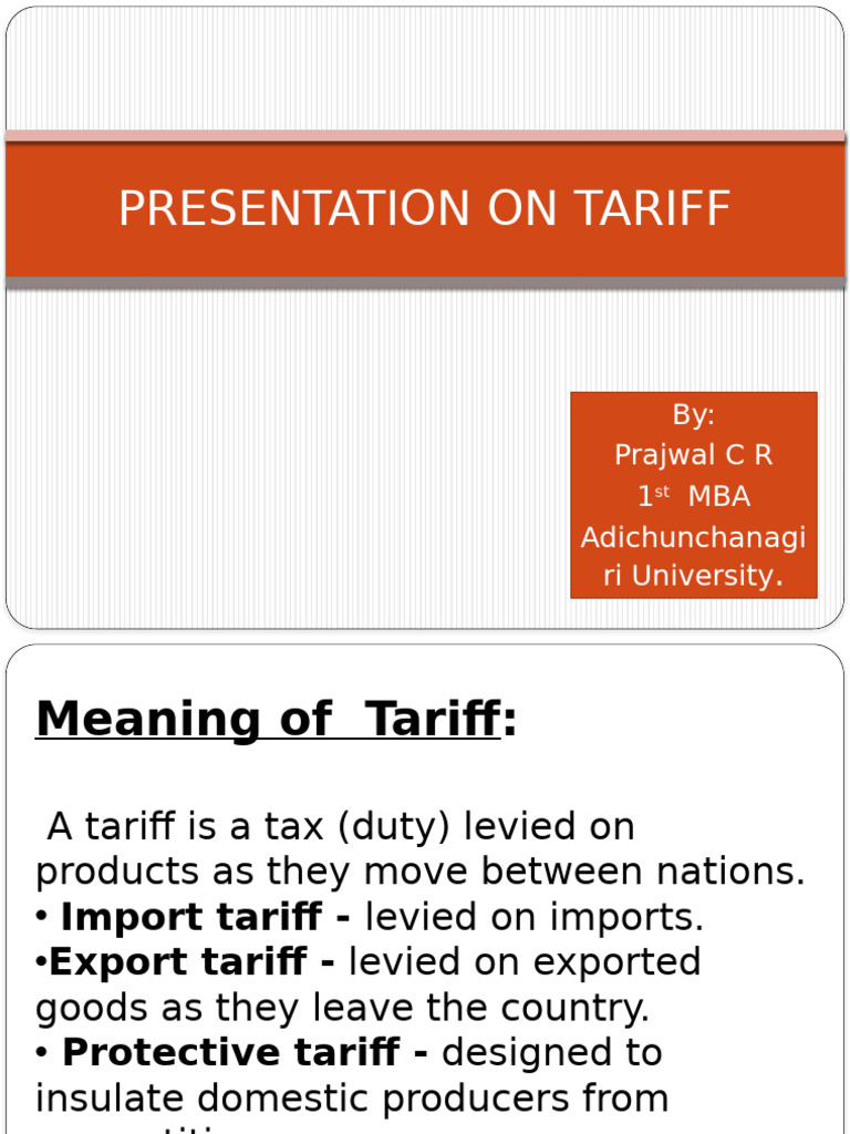 Understanding Tariffs: Types and Benefits | PDF