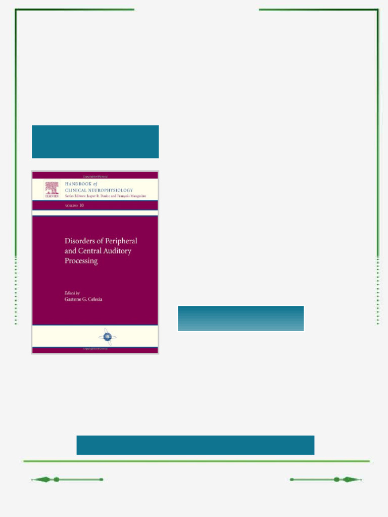 Disorders of Peripheral and Central Auditory Processing 1st Edition Gastone G. Celesia (Eds ...