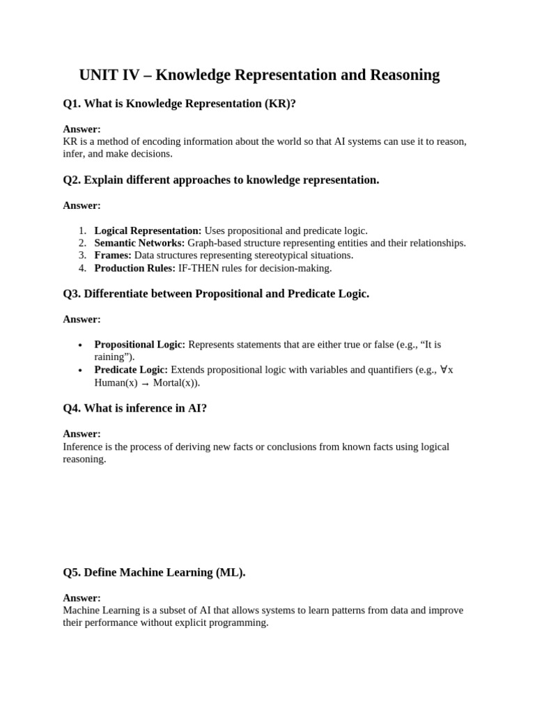Knowledge Representation in AI Explained | PDF