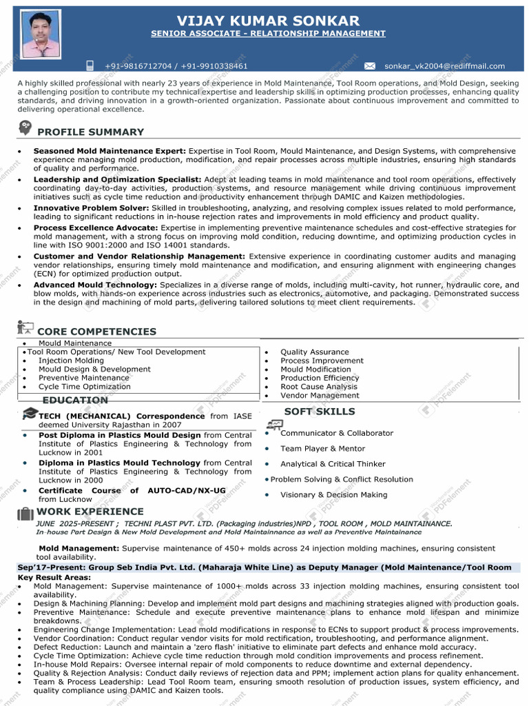 Vijay Kumar CV PDF | PDF