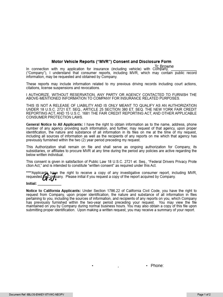 Gerard Jones MVR Employee Authorization Form | PDF | Justice | Crime ...