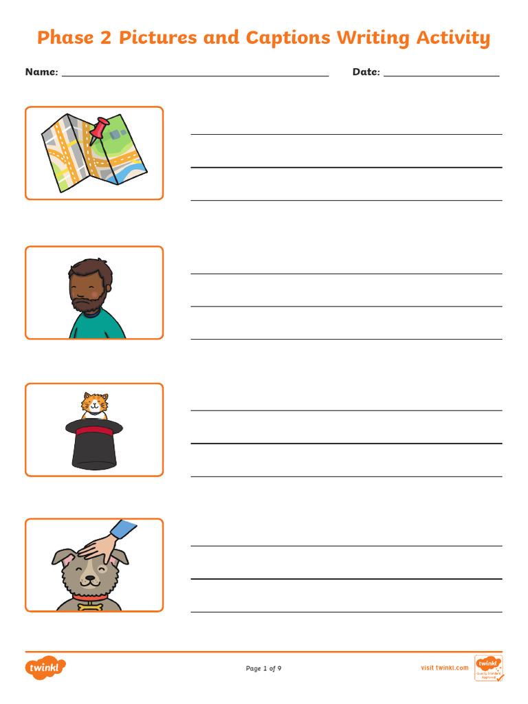 Phase 2 Caption Writing Activity | PDF