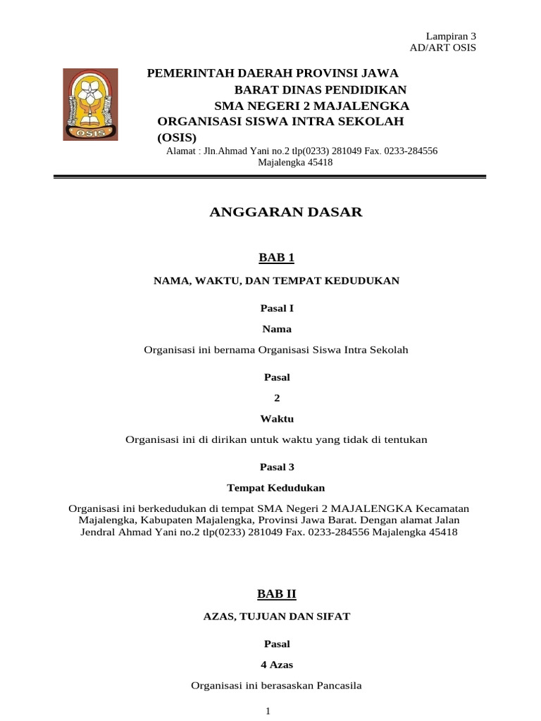 Adart Revisi 4 Baru | PDF
