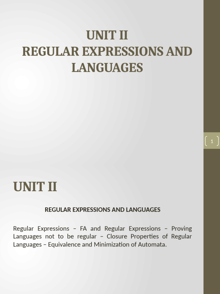 Regular Expressions and Automata Theory | PDF | Regular Expression ...