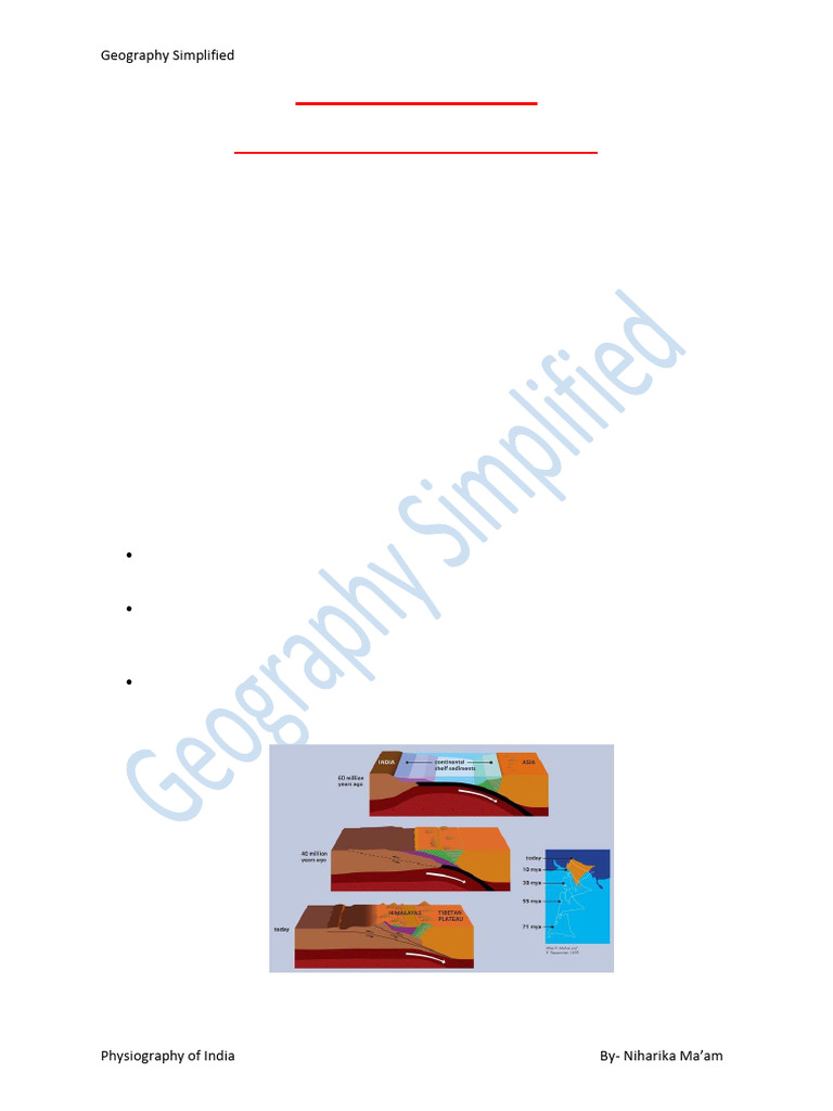 Indian Geography 2 Physiography of India | PDF | Himalayas | Landscape