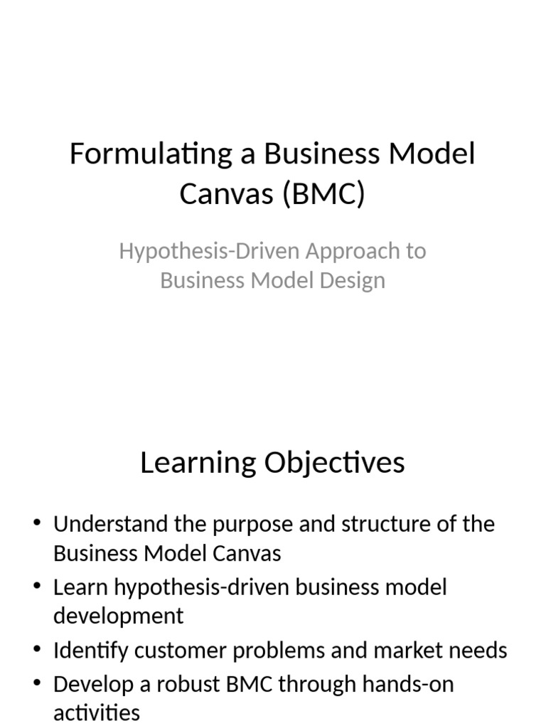 Formulating BMC With Case Studies | PDF | Business Model | Market ...
