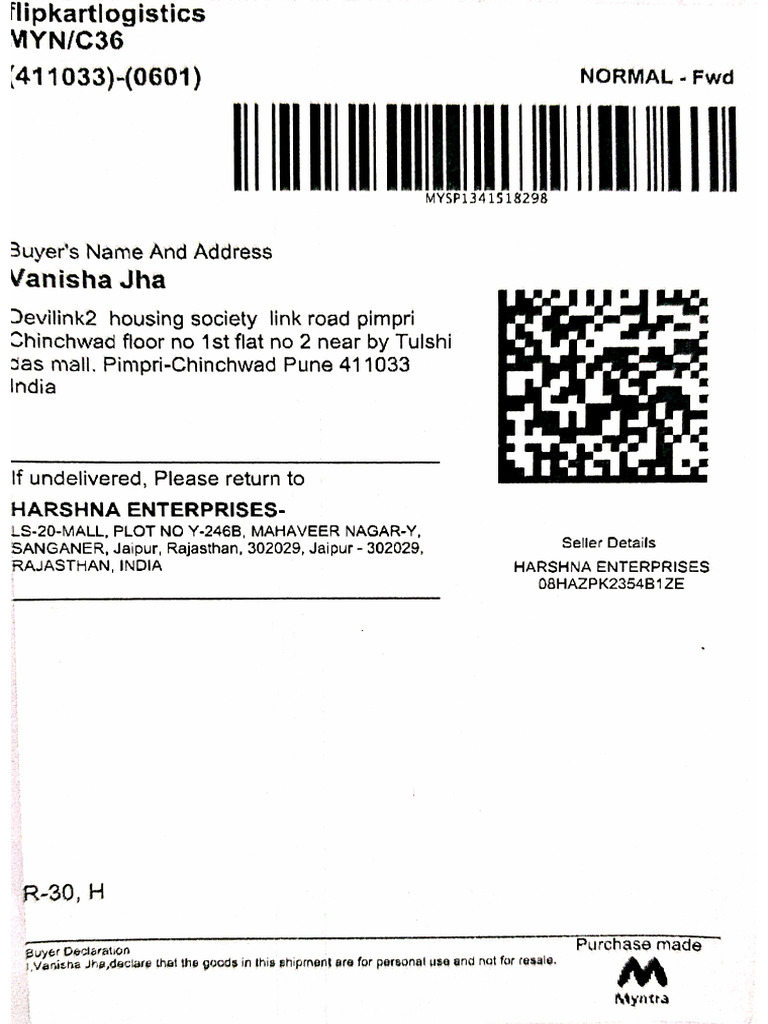 Flipkart Logistics Buyer Information | PDF