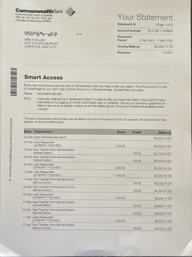 2023 Bank Statement | PDF
