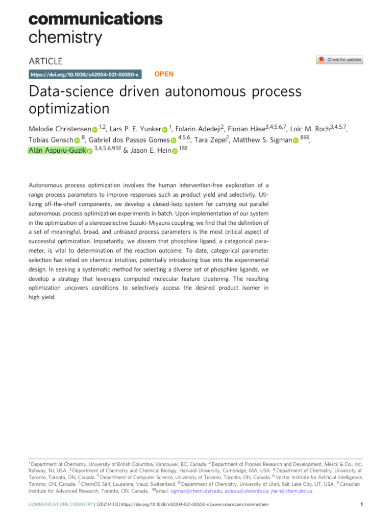 2021 - 04 - NATURE - Data-Science Driven Autonomous Process ...