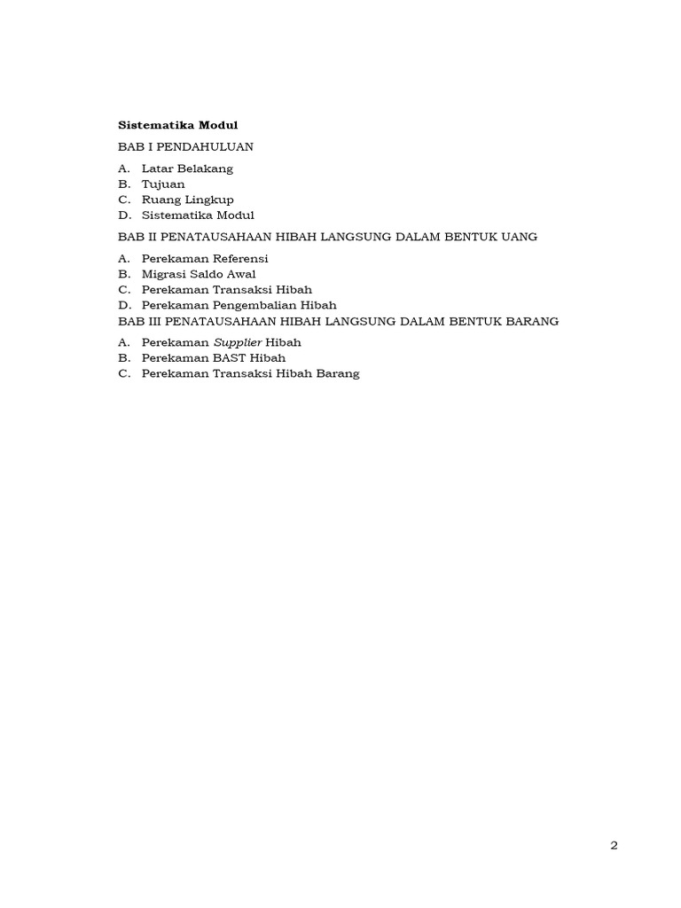 Panduan Penatausahaan Hibah Langsung | PDF