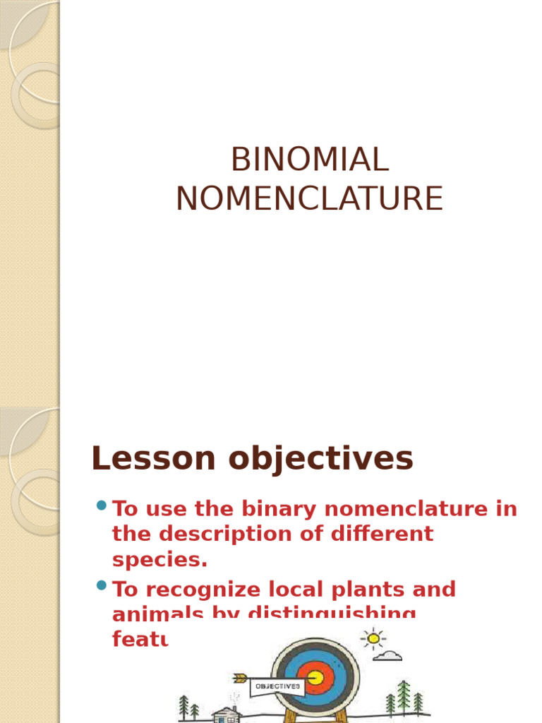 Binomial Nomenclature | PDF