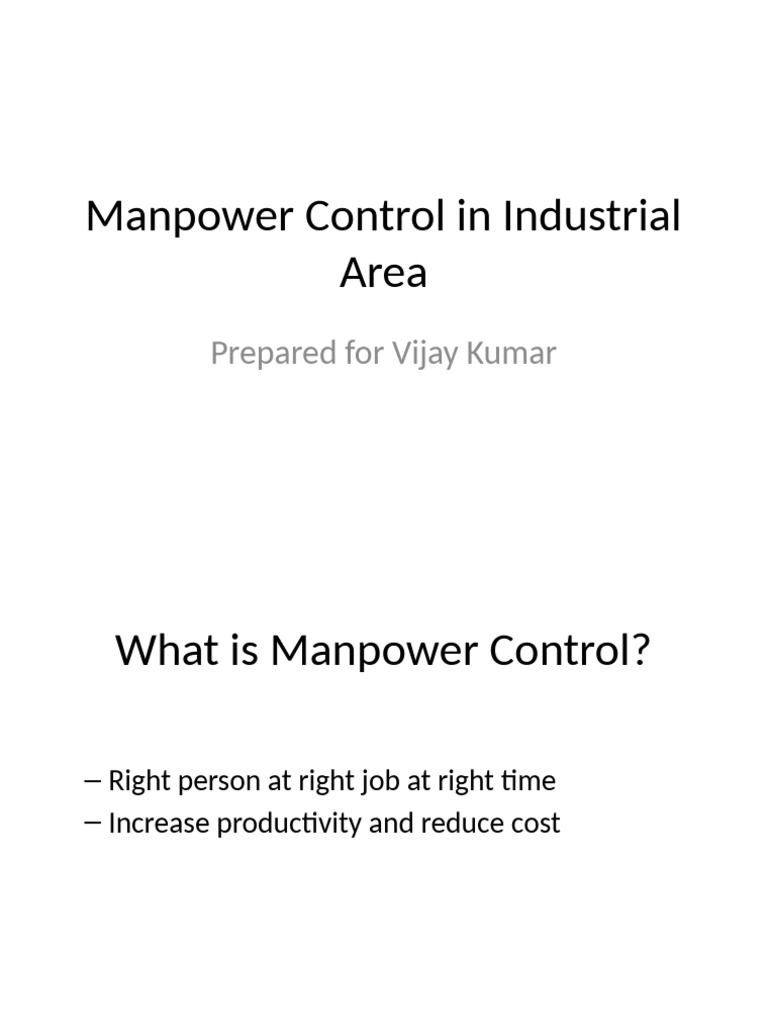 Manpower Control Presentation | PDF
