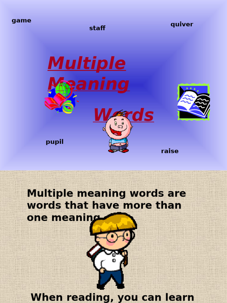 Multiple Meaning Words | PDF