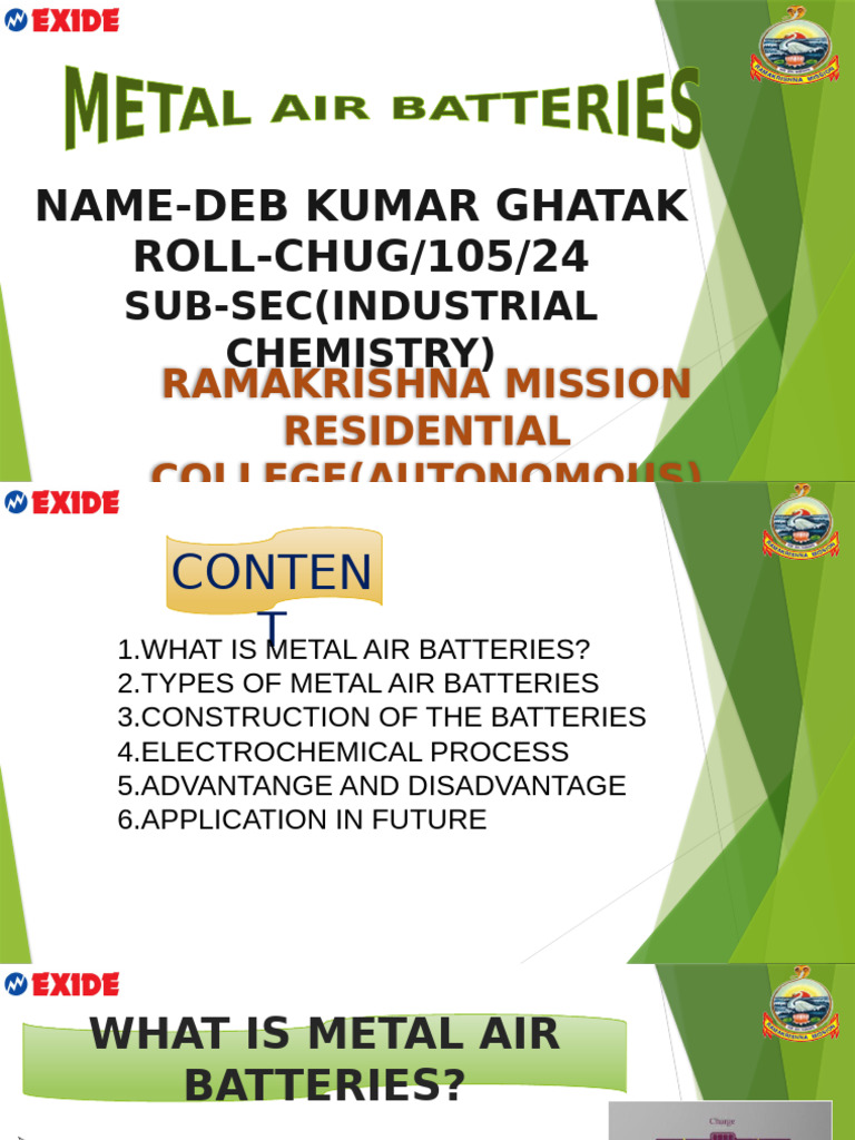 Overview of Metal-Air Batteries | PDF | Electrochemistry | Anode